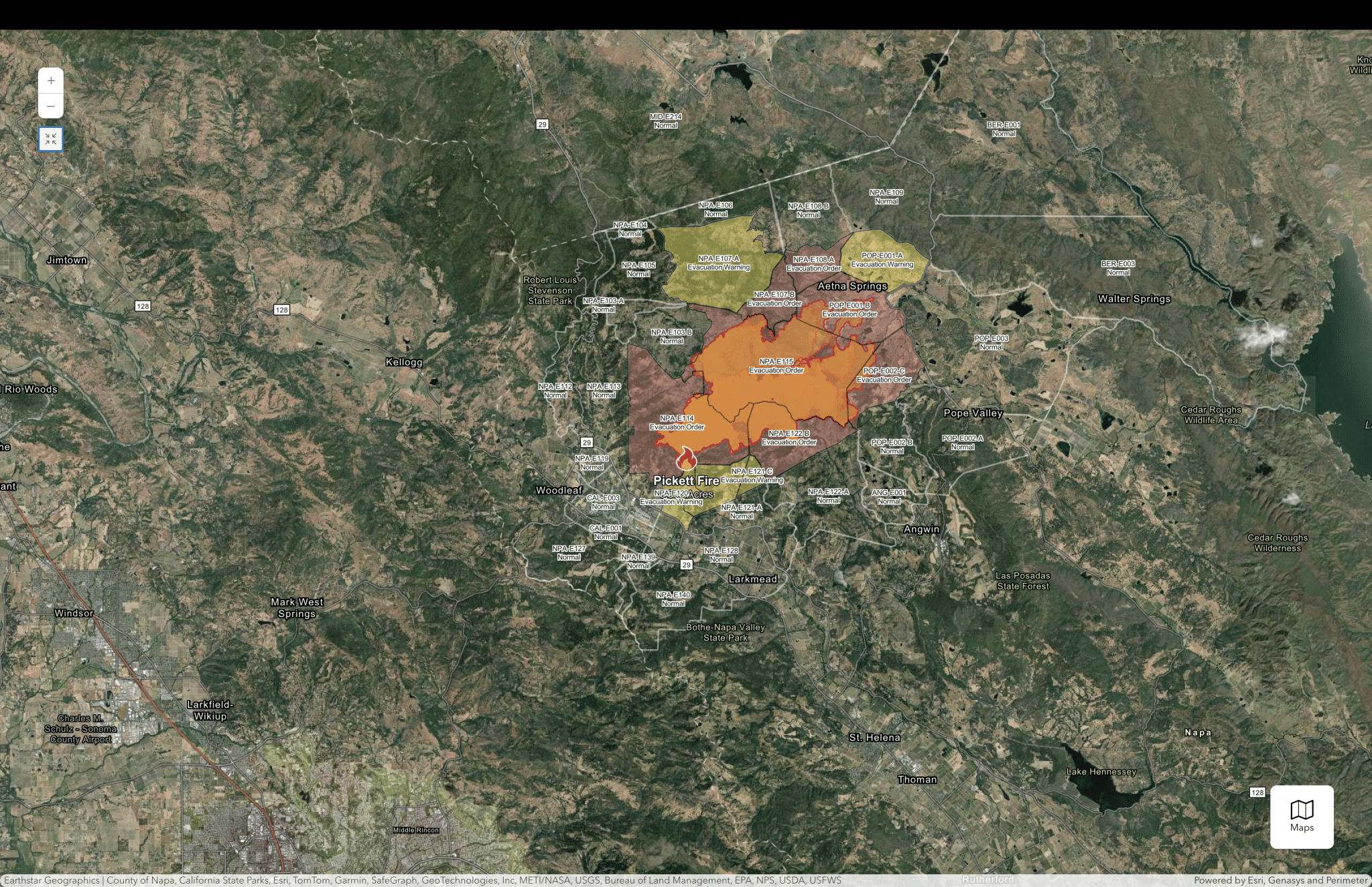 The Pickett Fire remains at 6,800 acres, 25 percent contained – Calistoga Tribune